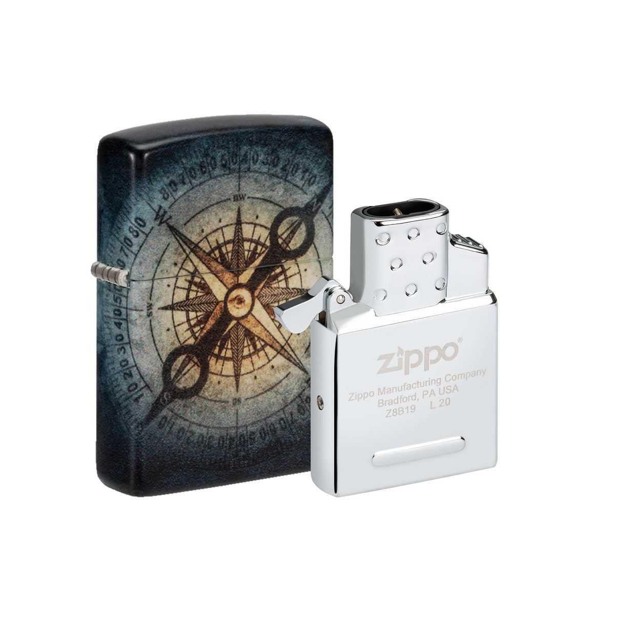 Zippo Compass Ghost Design 540 Glow in the Dark Windproof Lighter ...