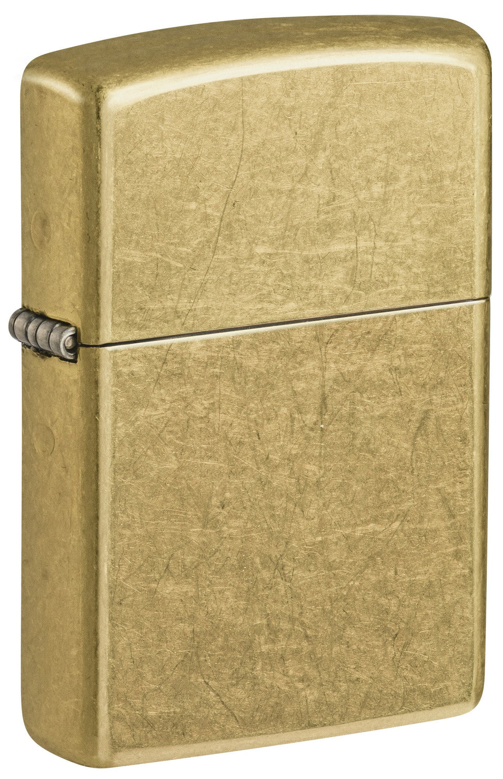 Front shot of Zippo Street Brass Classic Windproof Lighter standing at ...