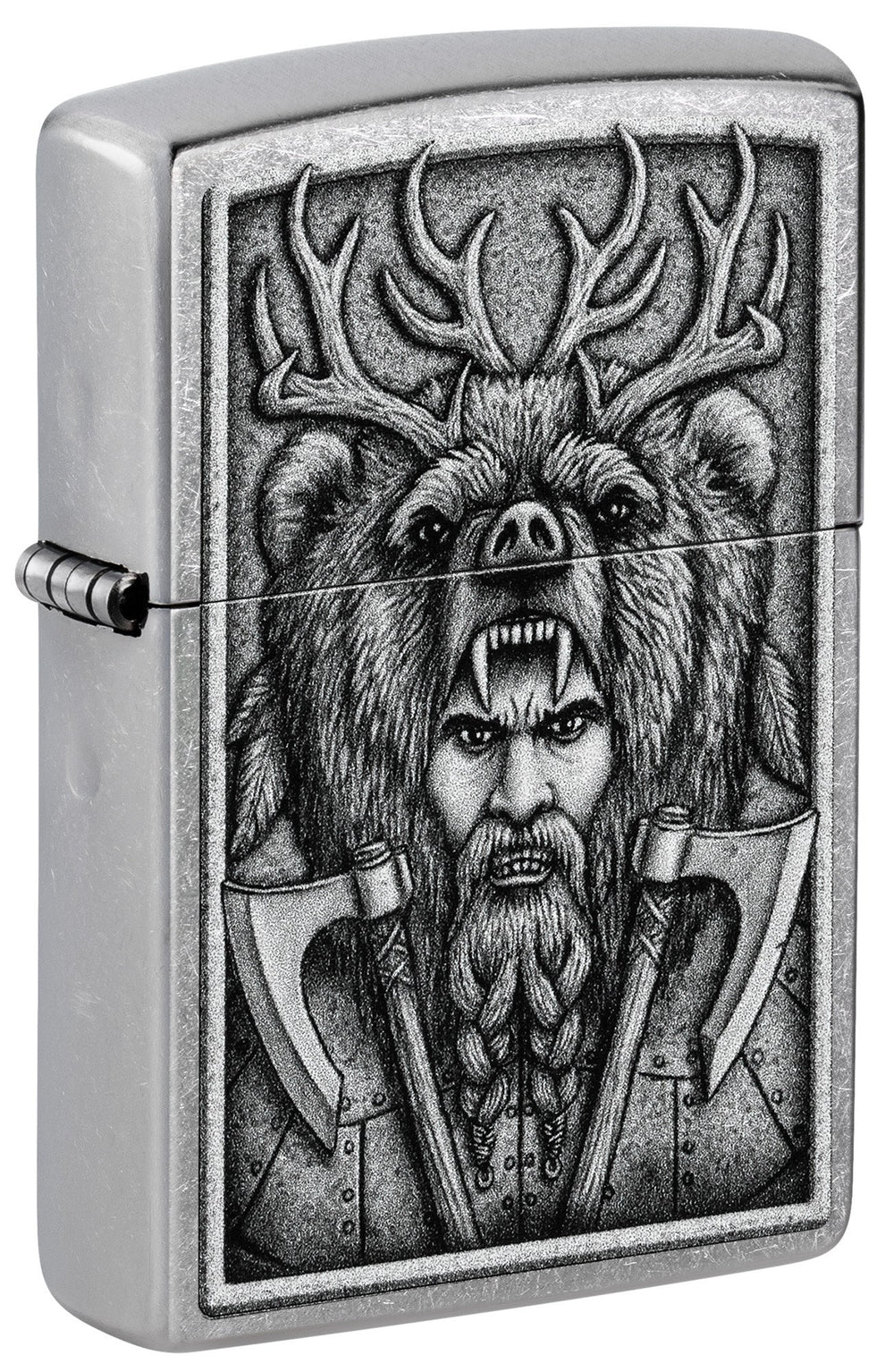 Encendedor a prueba de viento Zippo Barbarian Design Street Chrome ...
