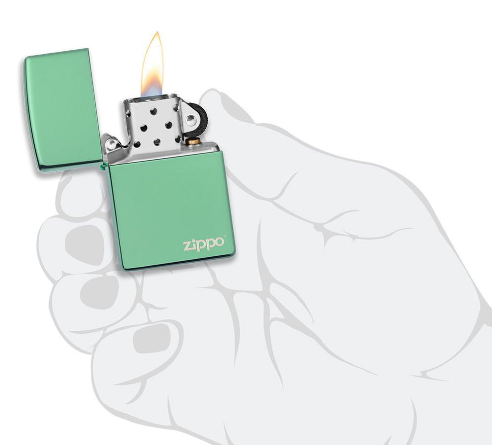 Classic High Polish Green Zippo Logo Windproof Lighter – Tabasa Import Export LTD SA de CV